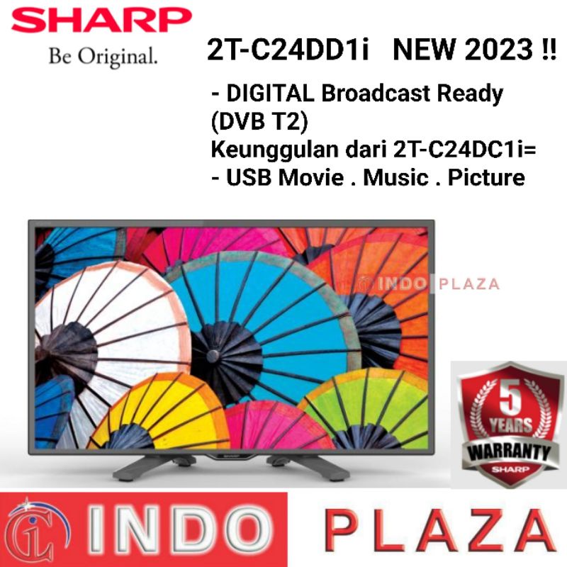 Jual TV SHARP 24 Inch DIGITAL 2T-C24GD NEW 2024 | Shopee Indonesia