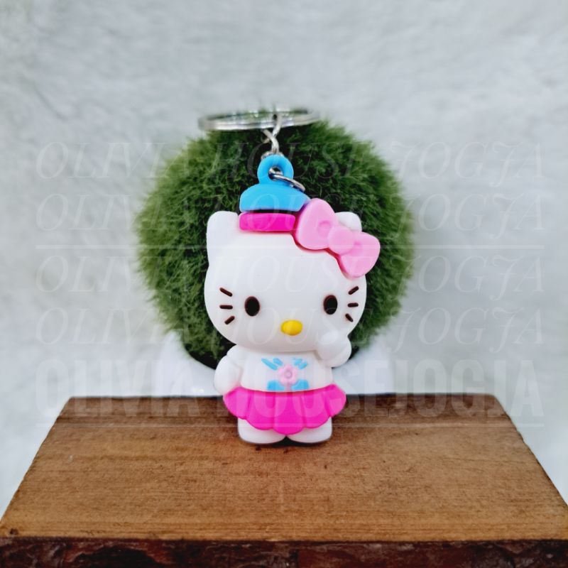 Jual Gantungan Kunci Hello Kitty Bunga Karet Keychain Hello Kitty ...