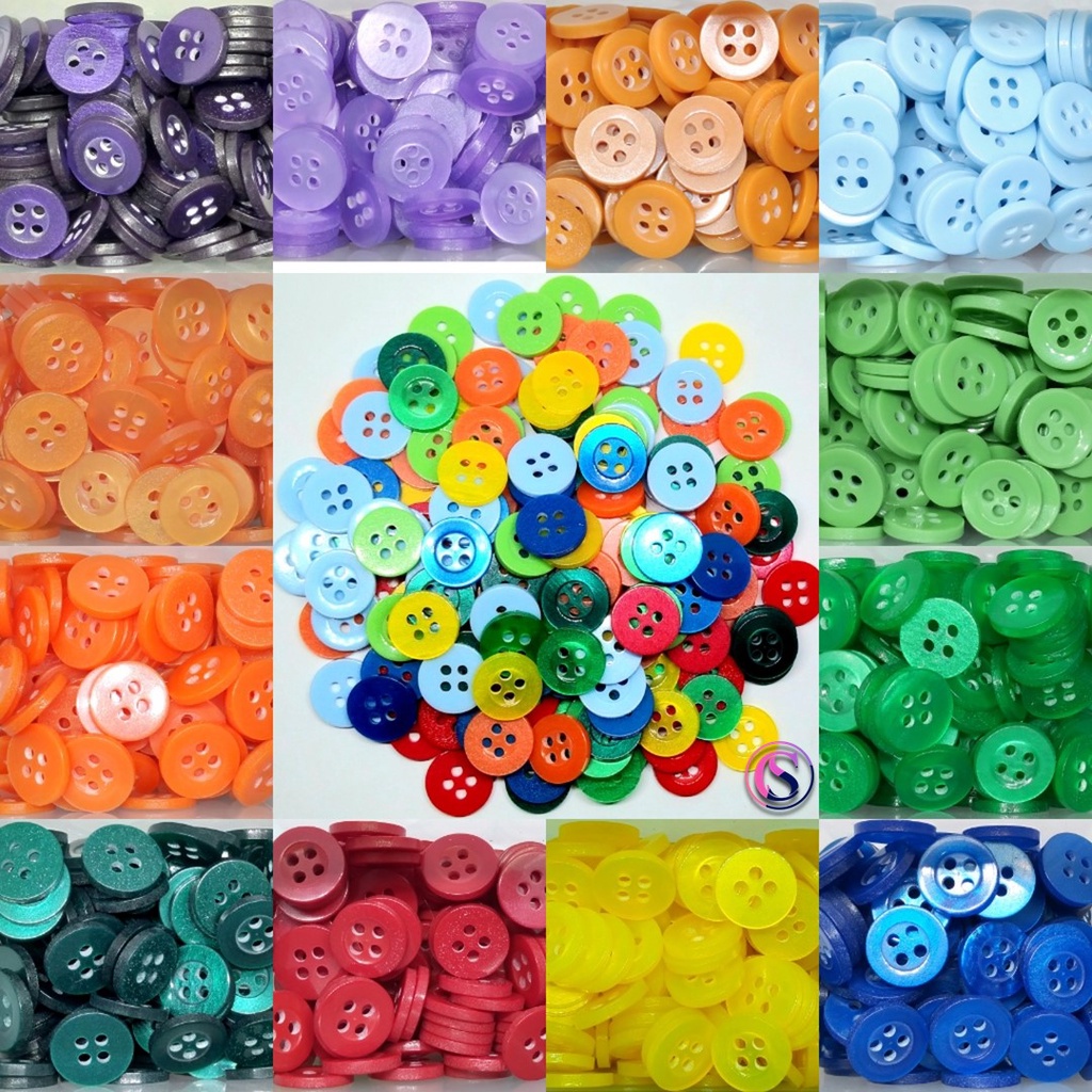 Jual KANCING BAJU 11MM 4 LOBANG / KANCING SERAGAM SEKOLAH 18L 4 LOBANG ...