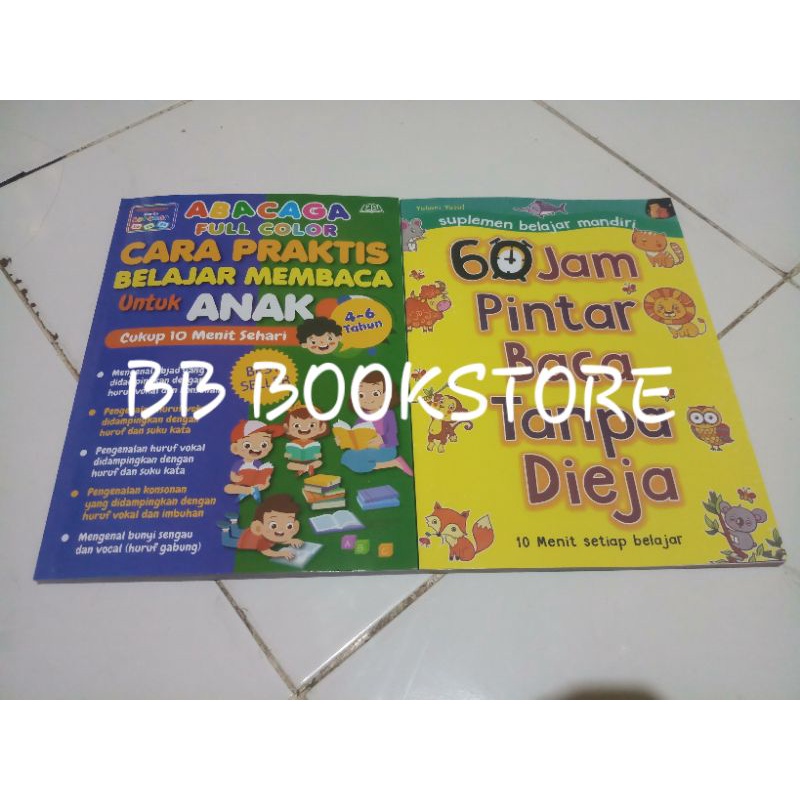 Jual PAKET 2 BUKU 60 JAM PINTAR BACA TANPA DI EJA DAN ABACAGA FULL ...