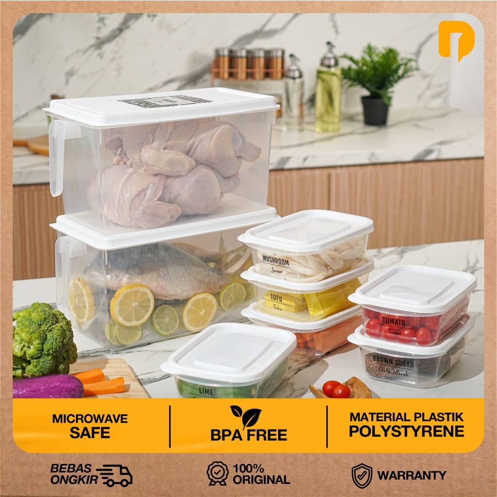 Jual TECHNOPLAST FRIDGE STORAGE SET OF 8 PCS | TEMPAT PENYIMPANAN ...