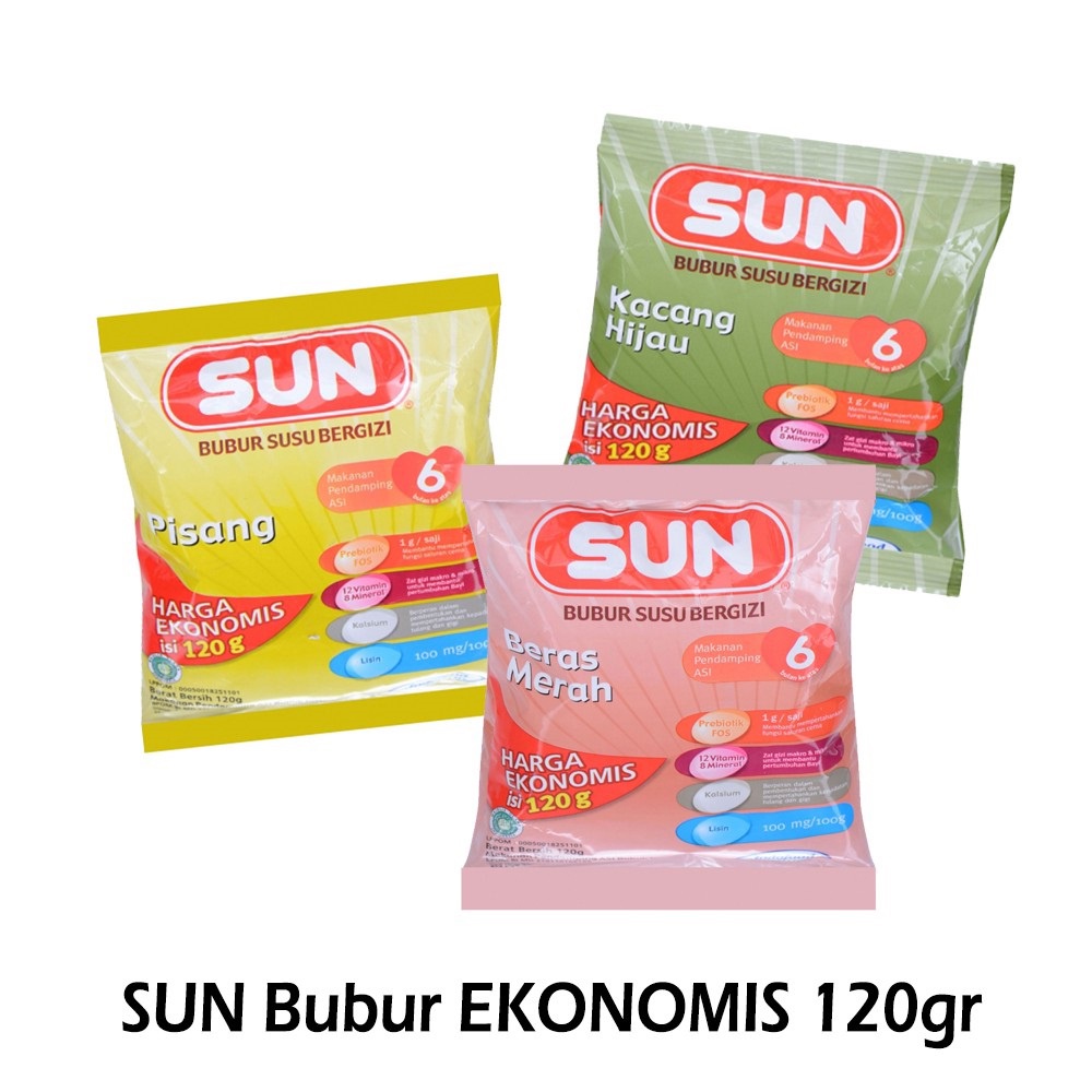 Jual Bubur Bayi Sun Kemasan Ekonomis Kacang Hijau / Pisang / Beras ...