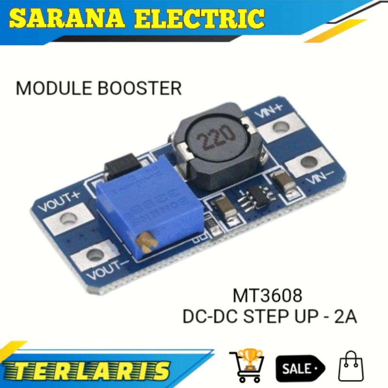 Jual MT3608 DC-DC 2A STEP UP BOOST CONVERTER MODULE mt3608 DC DC 2a | Shopee Indonesia