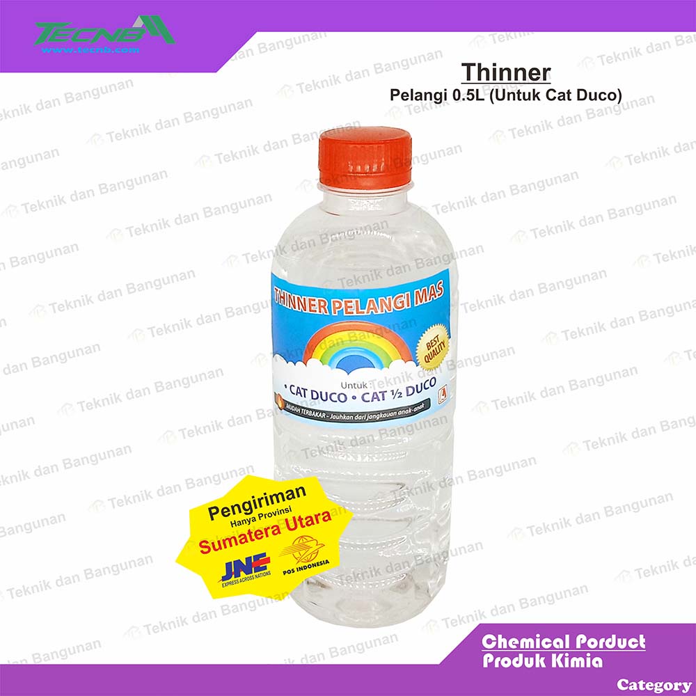 Jual Tiner Thinner Botol Pelangi Cat 1/2 Duco | Shopee Indonesia