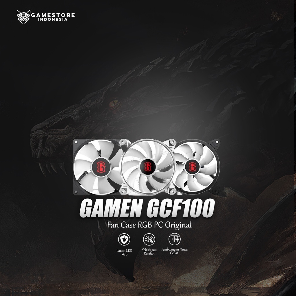 Jual GAMEN Gaming Fan Case RGB PC GCF100 / GCF200 / GCF300/GCF110 ...