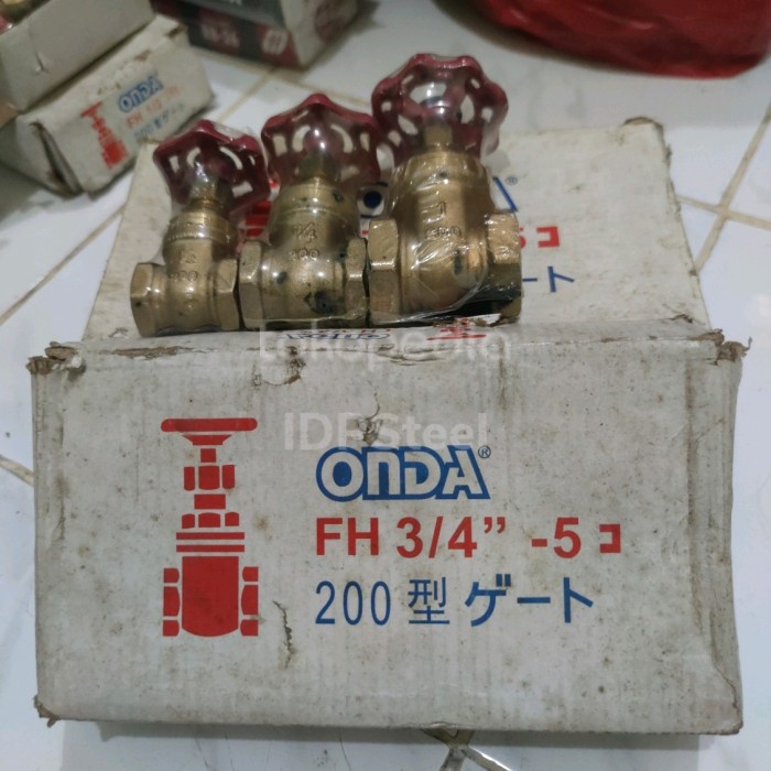 Jual Klep Stop Kran/Gate Valve Kuningan Onda 1/2", 3/4" & 1" | Shopee ...