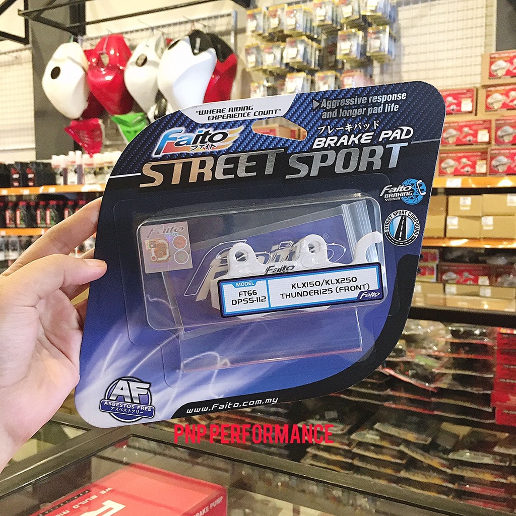 Jual KAMPAS REM / DISC BRAKE PAD FAITO (STREET SPORT) (DEPAN) KLX 150 ...