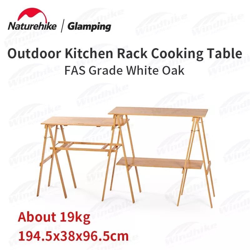Jual MEJA PIKNIK KITCHEN RACK COOKING TABLE NATUREHIKE NH21JU006 DOUBLE ...