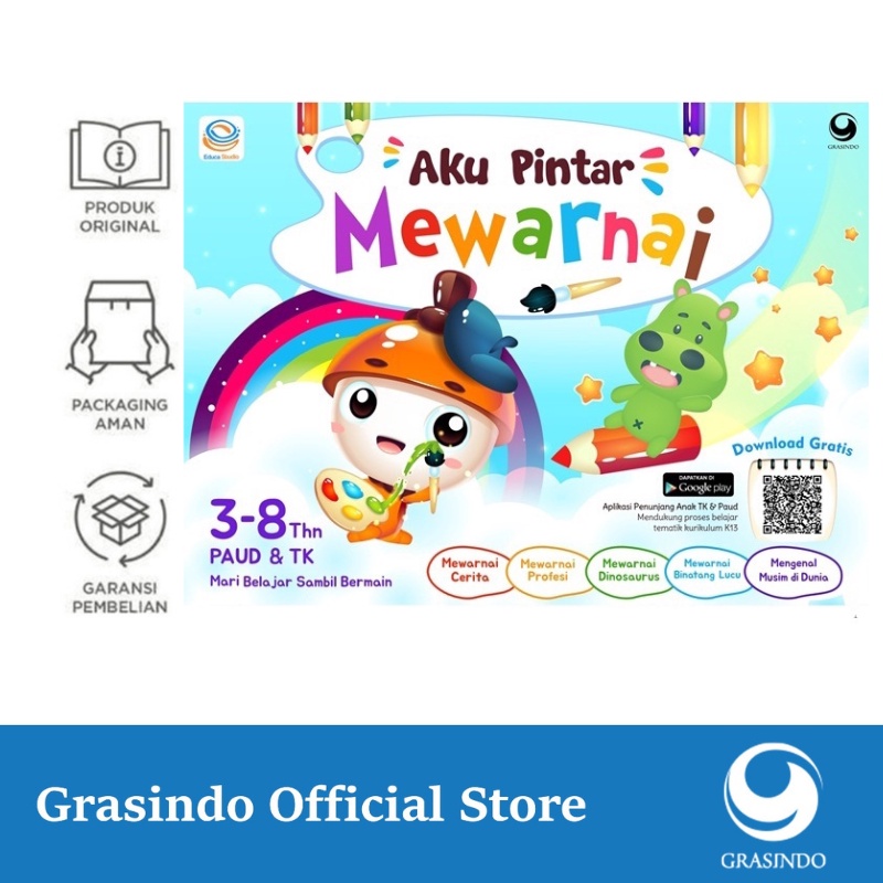 Jual Grasindo - SERI MARBEL AKU PINTAR MEWARNAI | Shopee Indonesia