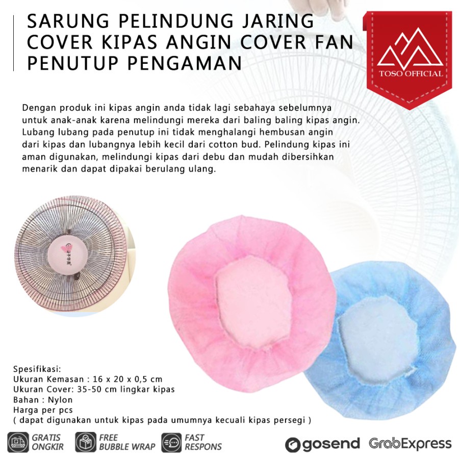 Jual Sarung Pelindung Jaring Cover Kipas Angin Cover Fan Penutup ...