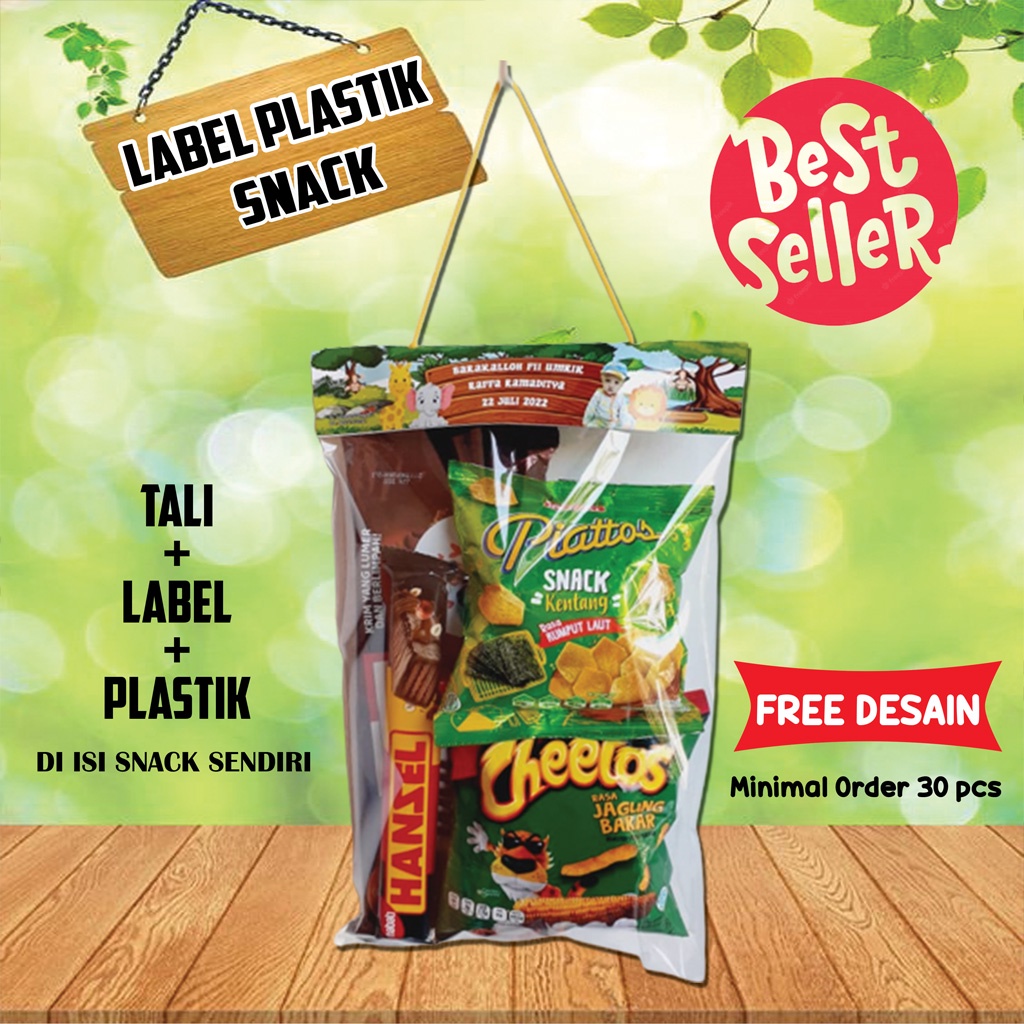 Jual Tas plastik Label Ultah Snack Bingkisan Ulang Tahun Anak | Shopee ...