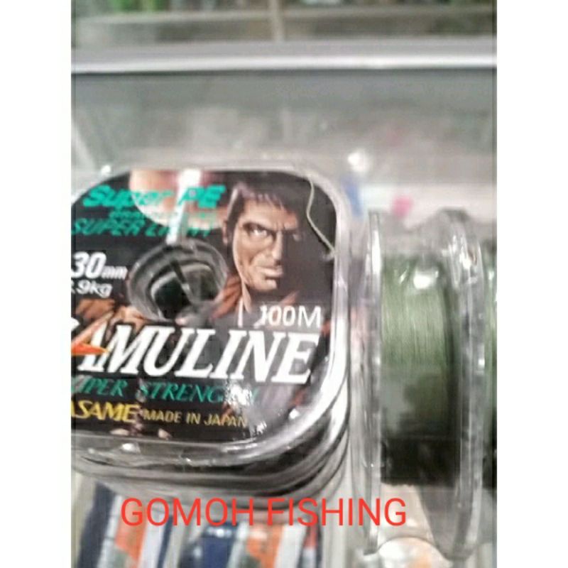 Jual PE Braided Line Superlight SASAME SAMULINE warna hijau harga per meter | Shopee Indonesia