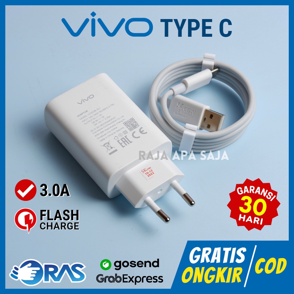 Jual Charger VIVO 18W 3A Type C Dual Engine Fast Charging Flash Quick ...