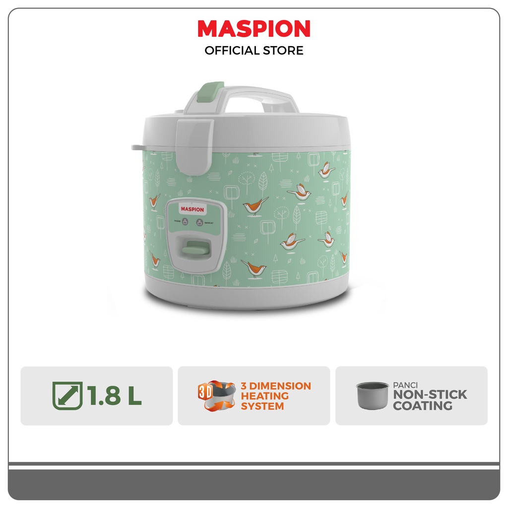 Jual Maspion Rice Cooker Magic Com 1.8 Liter MRJ-1855 | Shopee Indonesia