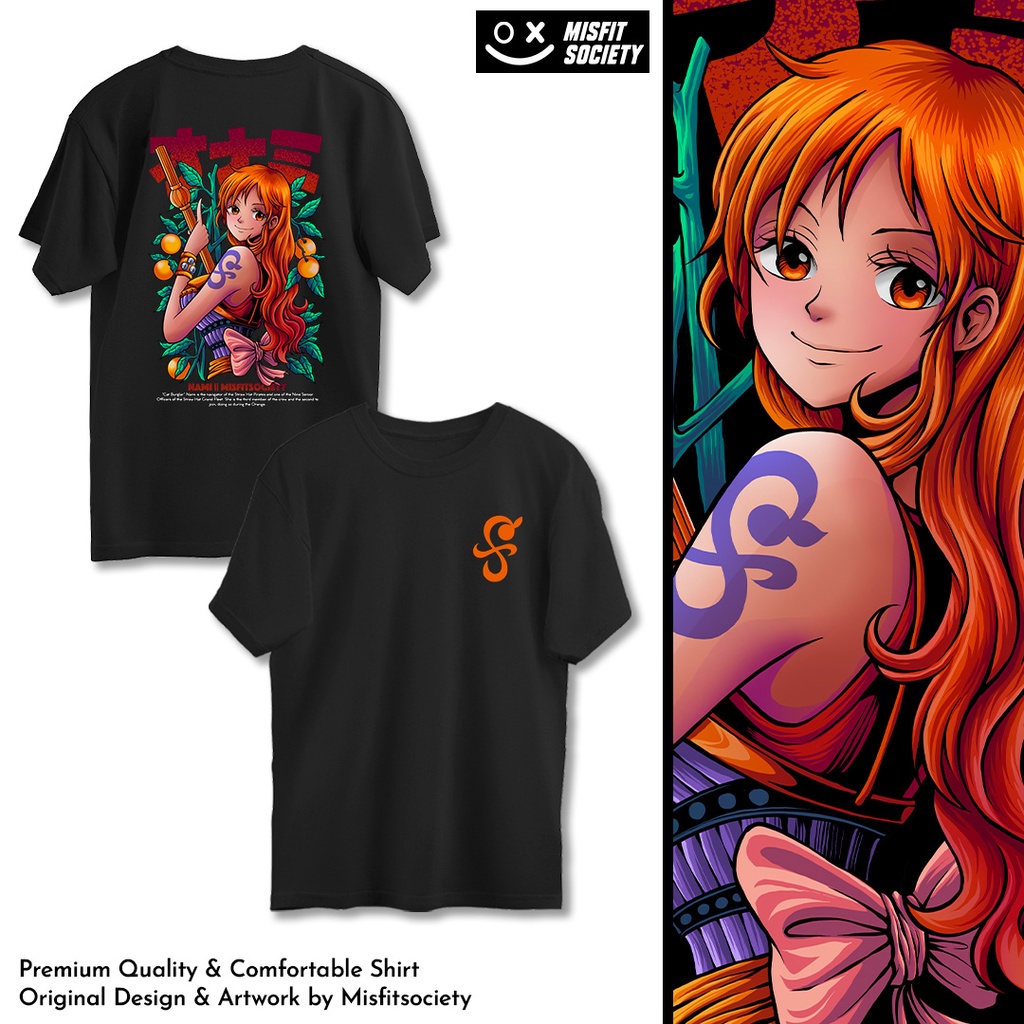 Jual Nami Kaos One Piece Dorobo Neko Nami Kawai Street Culture One ...