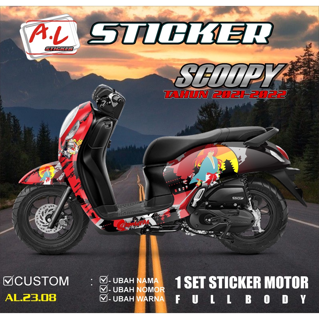 Jual Decal Dekal Sticker Stiker Striping scoopy SCOOPY TERBARU FULL ...