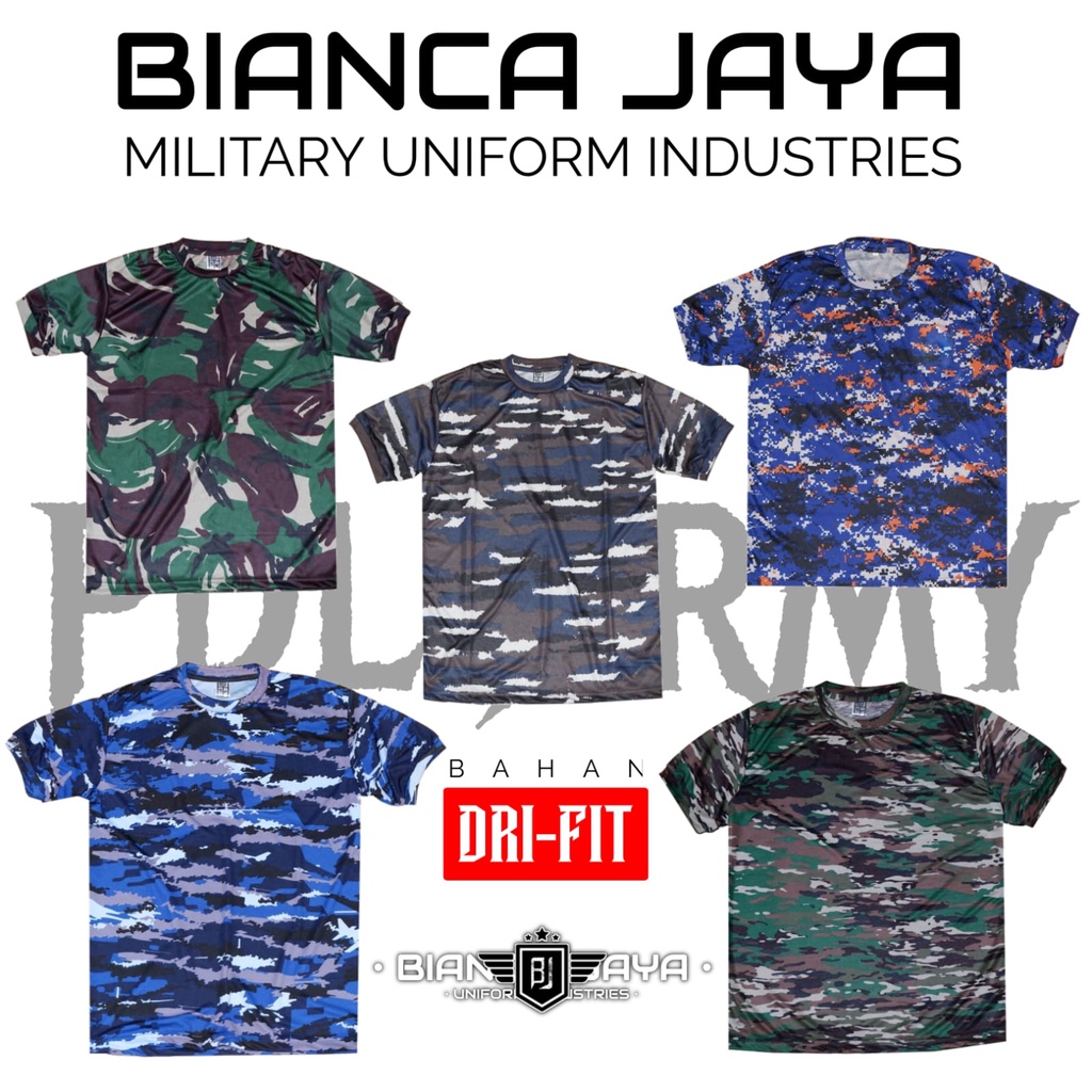 Jual Biancaonlineshop -Terbaru Kaos Pdl Tni loreng drifit TNI Kri Layar ...