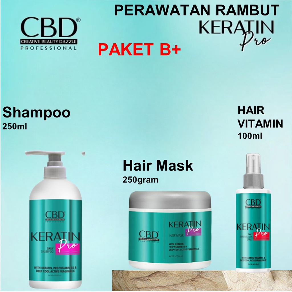 Jual Paket CBD Professional Keratin Pro Daily 250ml - FYC Color Shield Collagen Repair Hair Mask ...