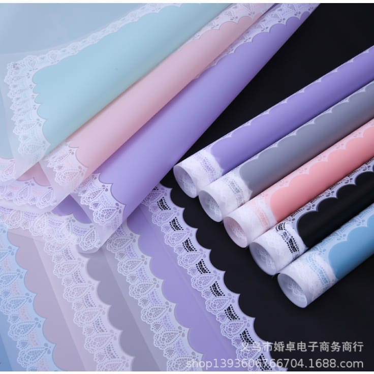Jual Kertas Buket Bunga List Motif Renda / Flower Wrapping Paper ...