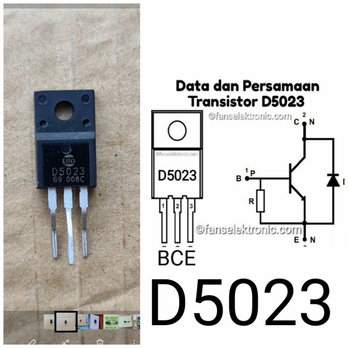 Jual d5024 d 5024 transistor horisontal tv polytron - D5023 ADL27 (5PCS ...