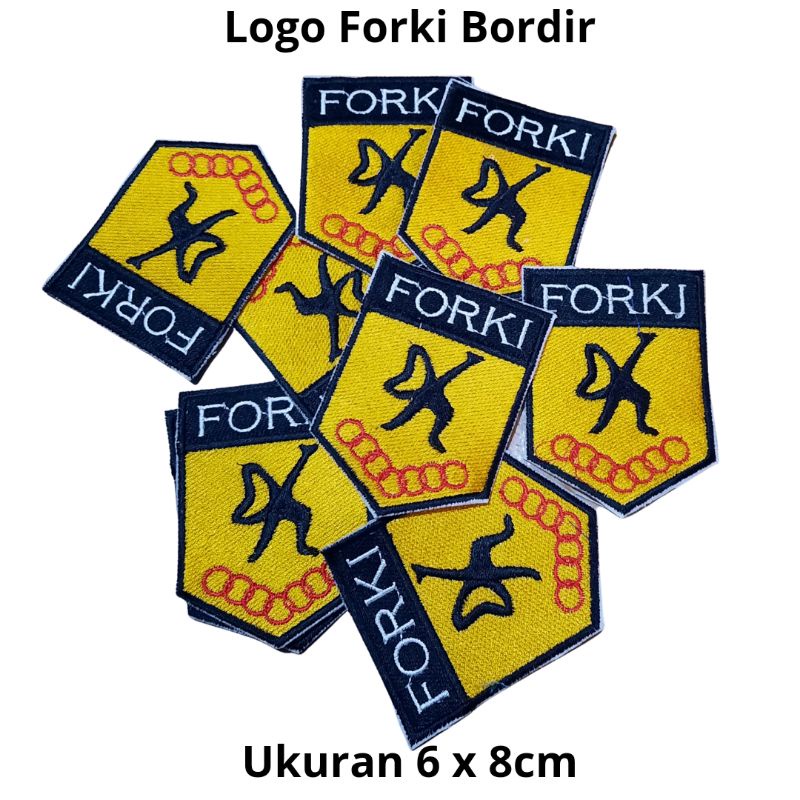 Jual Emblem Bordir Logo Forki Federasi olahraga karate do indonesia | Shopee Indonesia