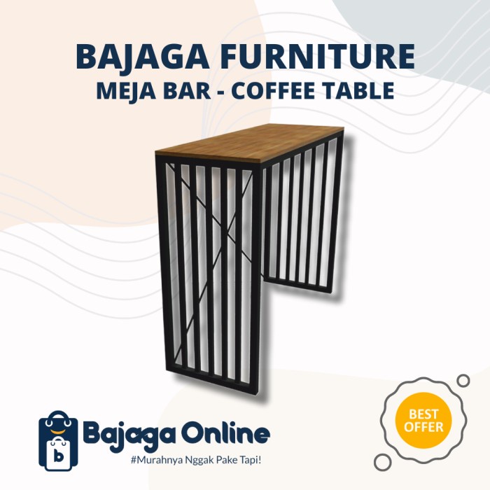 Jual Meja Coffe Table / Meja Tinggi / Meja Dapur / Meja Bar / Meja Cafe ...