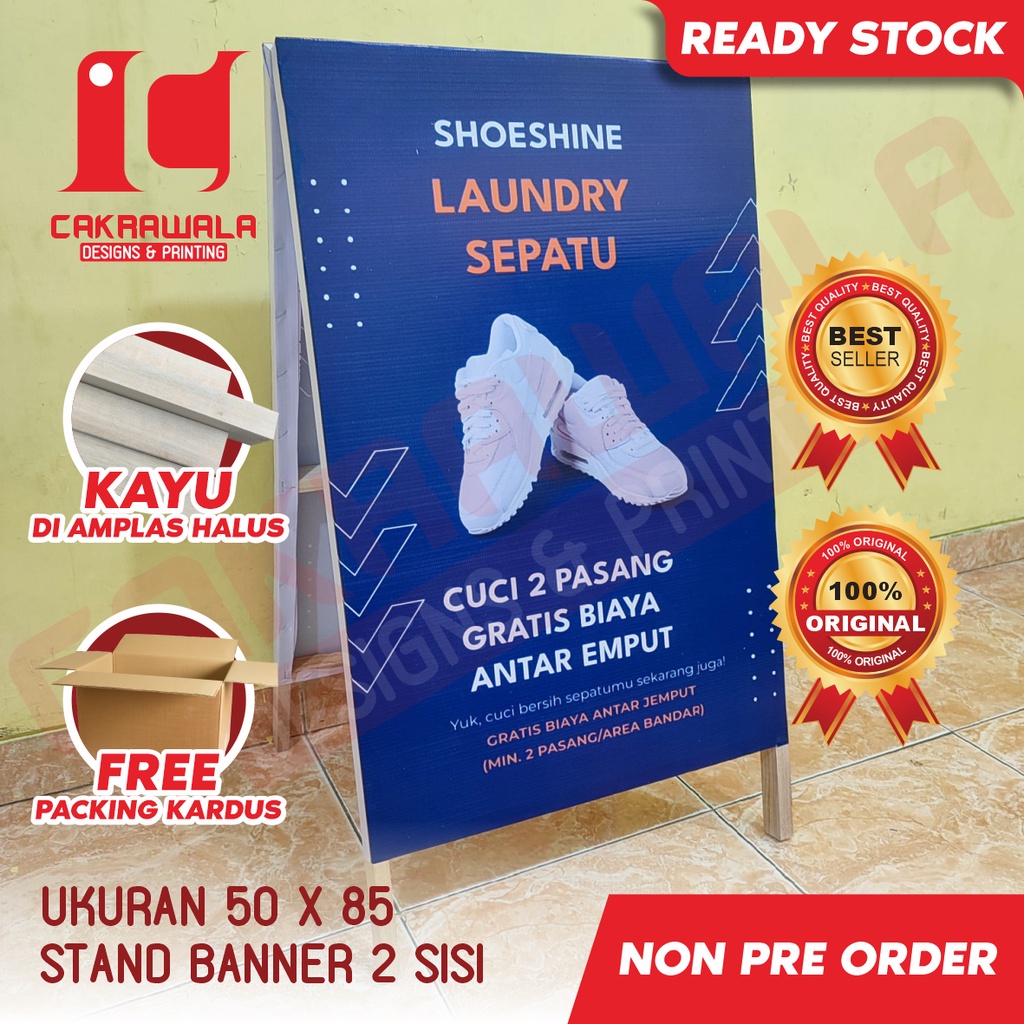 Jual STAND BANNER KAYU UKURAN 50 X 85 - STANDING BANNER KAYU PROMO ...