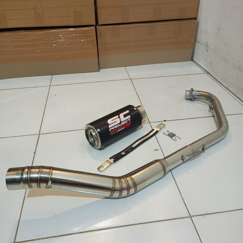 Jual KNALPOT RACING SC PROJECT UNTUK VIXON R15 GSX SATRIAFU SONIC CBNEW ...