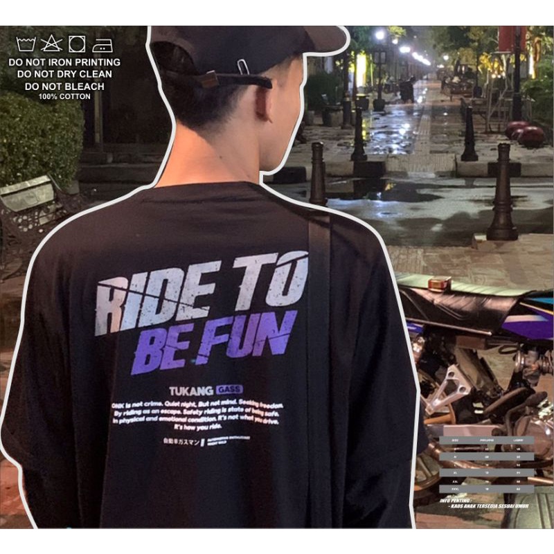 Jual T-SHIRT RIDE TO BE FUN TUKANG GASS VOL 2 | Shopee Indonesia