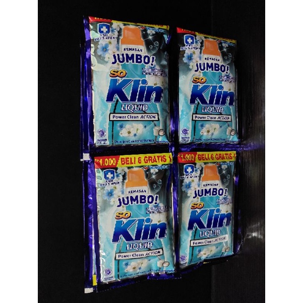 Jual Soklin liquid power clean jumbo 40ml (14 sachet) | Shopee Indonesia