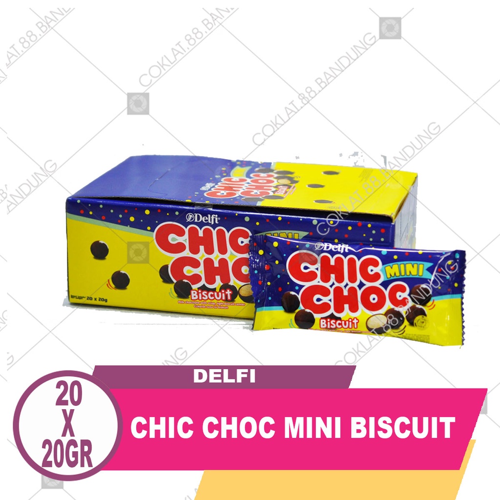 Jual DELFI CHIC CHOC MINI BISCUIT 20GR ISI 20PCS BOX - COKELAT DELFI CHICCHOC 20GR BISKUIT ...