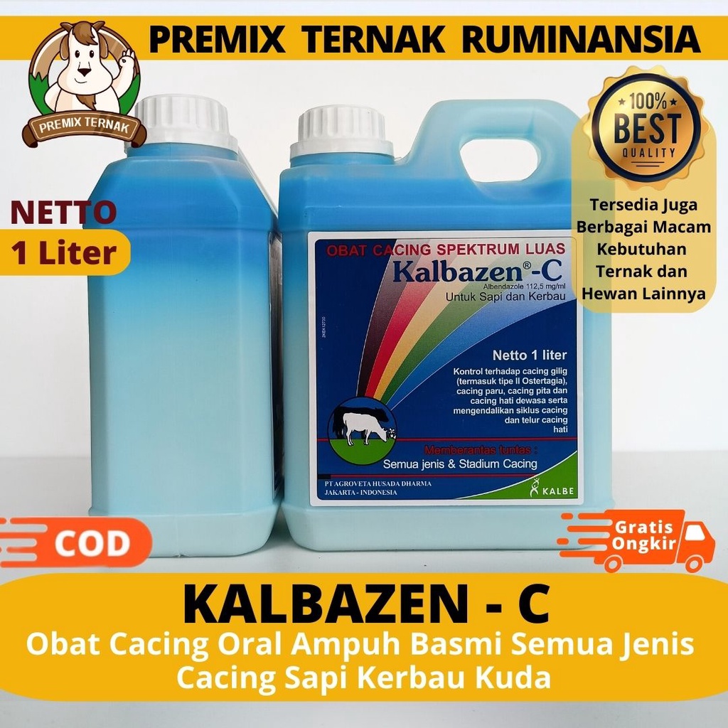 Jual KALBAZEN C 1 LITER - Obat Cacing Hewan Cair Ampuh Basmi Semua ...