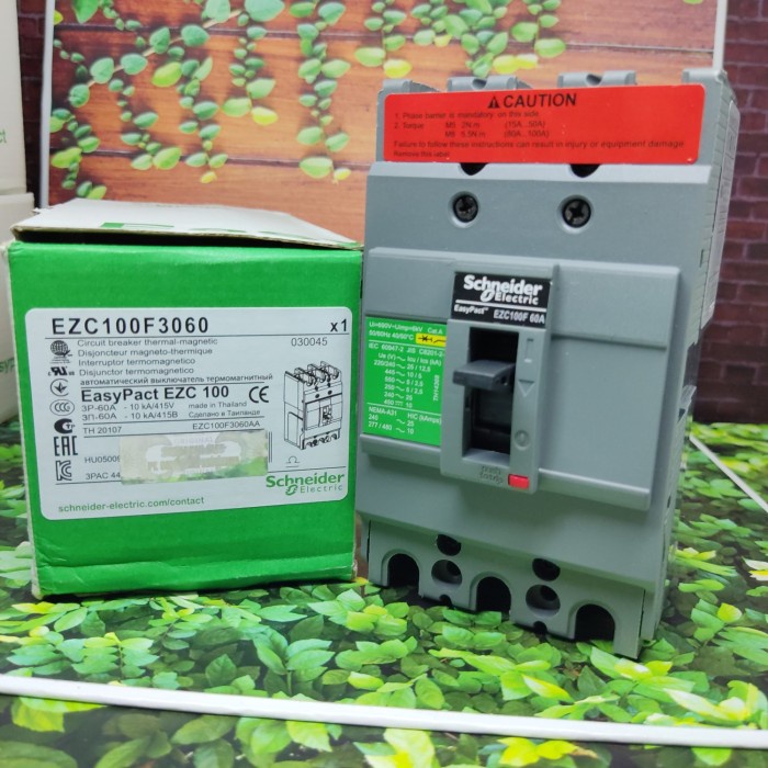 Jual mccb Schneider breaker ezc100f 60a ezc100f3060 3phase 3p 60 a tele ...