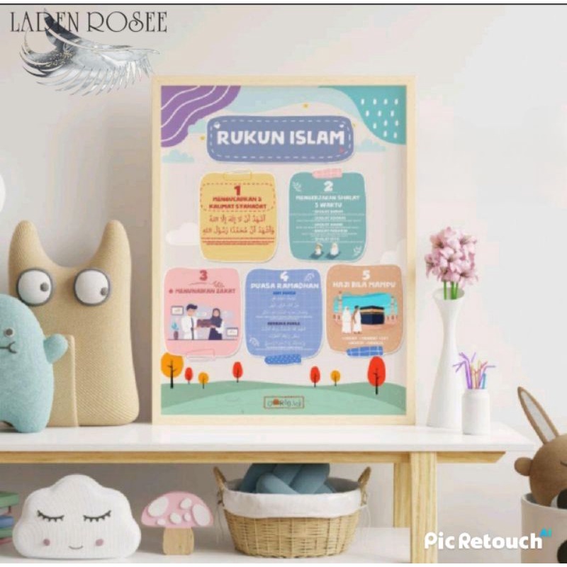 Jual Poster Edukasi anak rukun islam | Shopee Indonesia