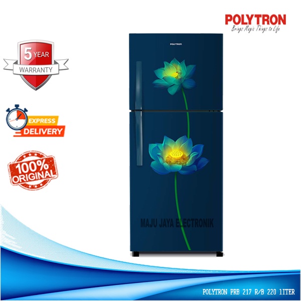 Jual Kulkas 2 Pintu POLYTRON PRB 217 R/B 220 Liter Tanpa Bunga Es ...