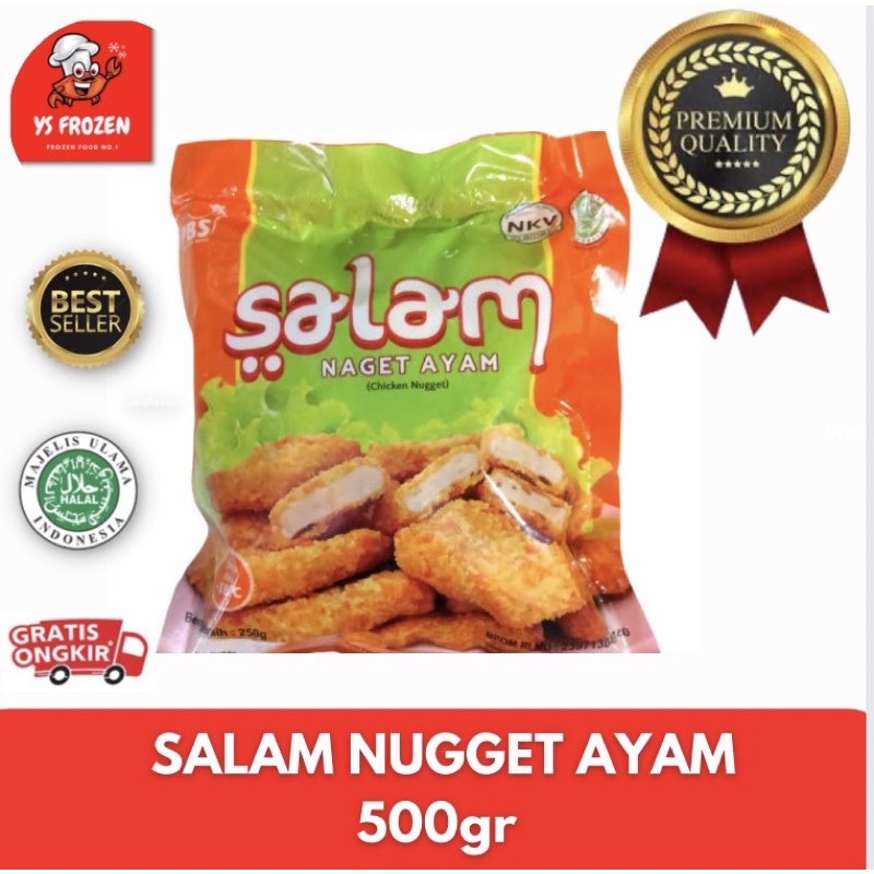 Jual Naget ayam salam 500gr/ NUGGET AYAM SALAM 500gr / Frozen Food / YS Frozen Food / Frozen ...