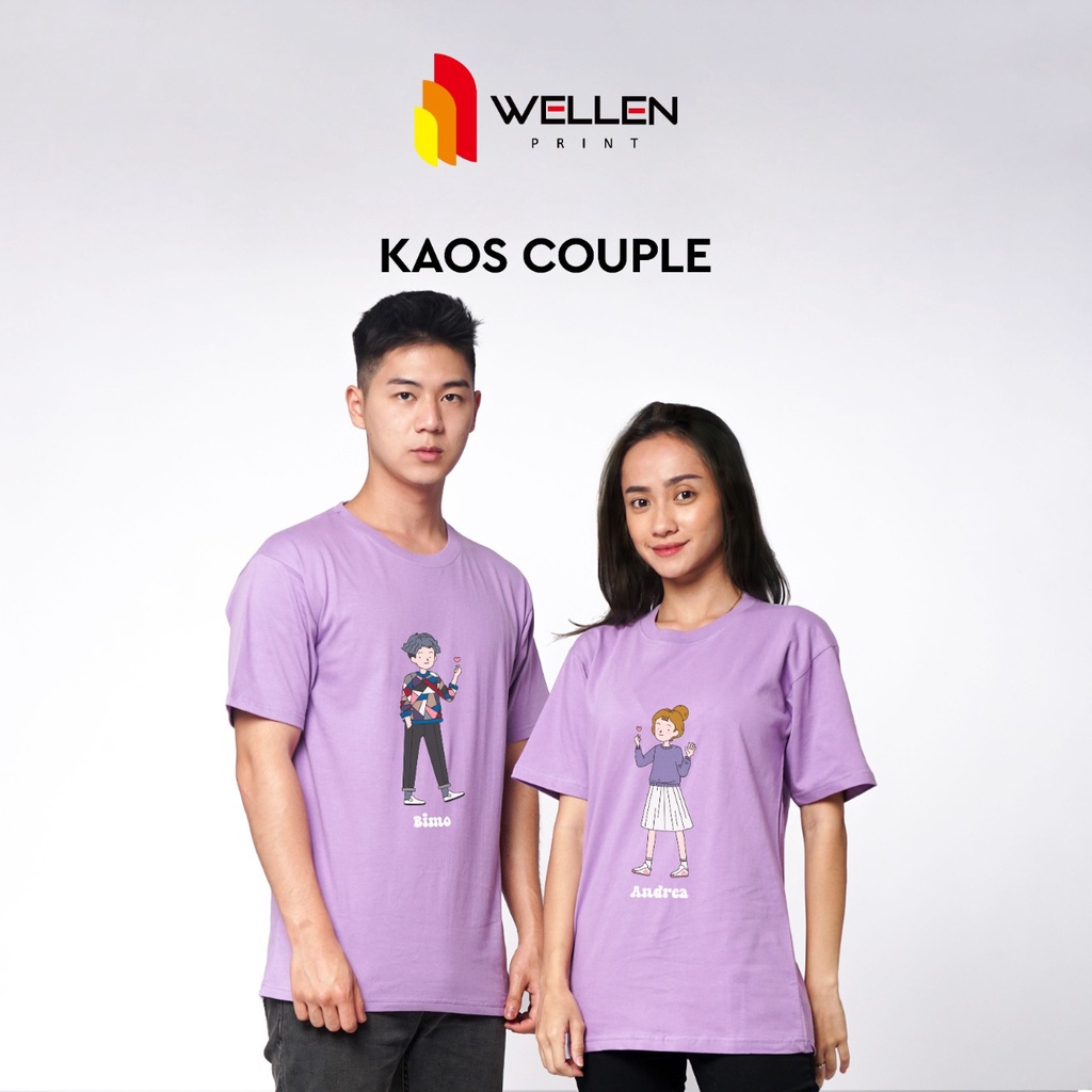 Jual WELLEN PRINT - Kaos Valentines Day / Print Sablon Baju Couple ...