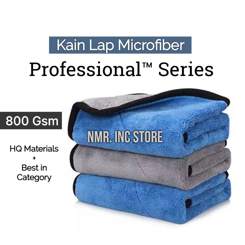 Jual Kain Lap Microfiber Professional Series 800 Gsm Motor Mobil, Tebal ...
