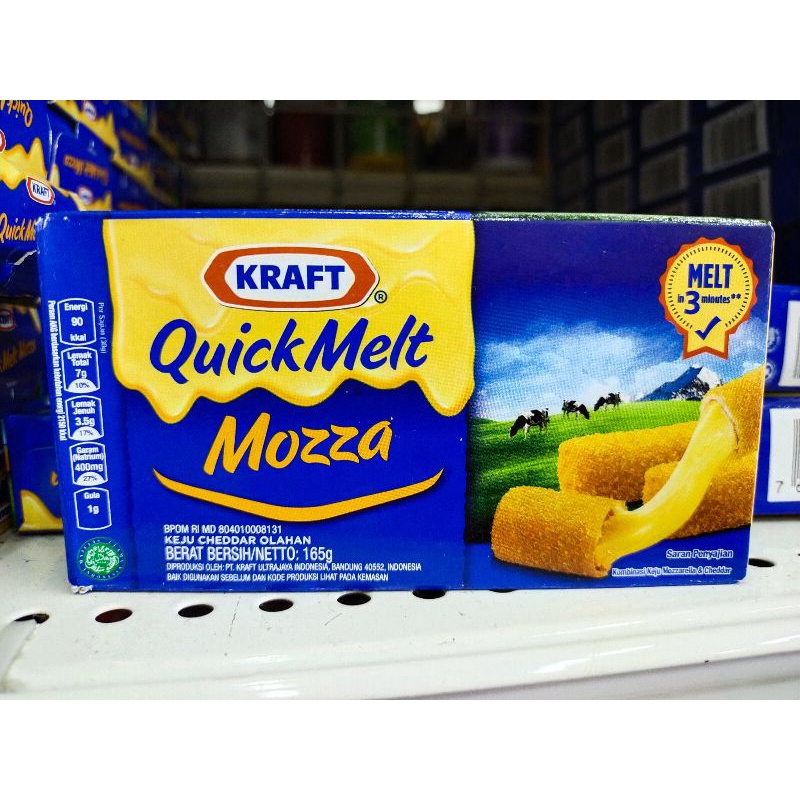 Jual Kraft Quick Melt Moza 165gr / Keju Cheddar Cepat Leleh | Shopee ...