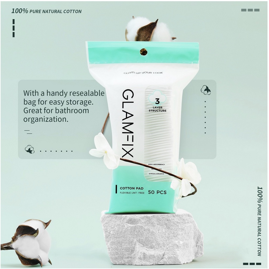 Jual GLAMFIX Live Better Cotton Pad Kapas (50pcs // 100pcs) | Shopee ...
