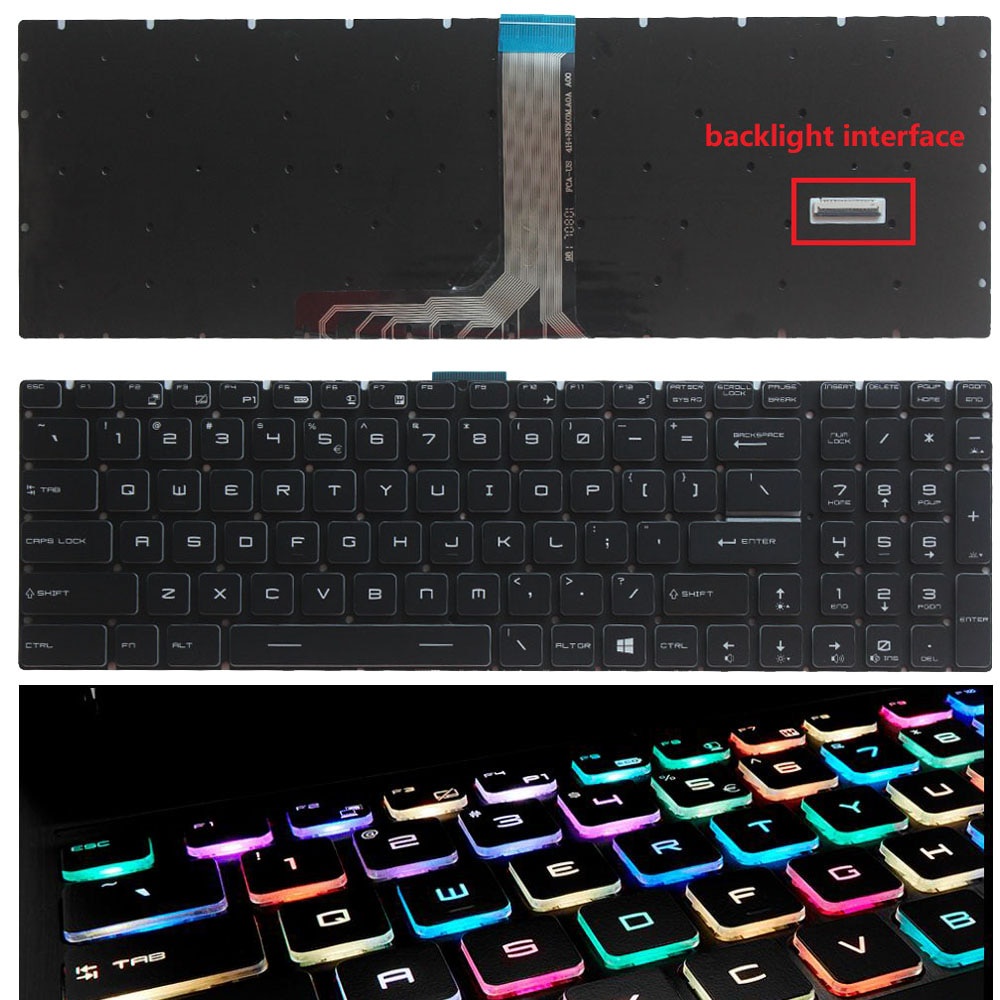 Jual PREORDER New RGB Backlit US keyboard For MSI GE63 GE65 GL65 GP65 ...
