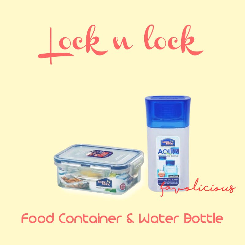 Jual Lock n lock Lock & lock Food Container 350ml Water Bottle 300ml ...