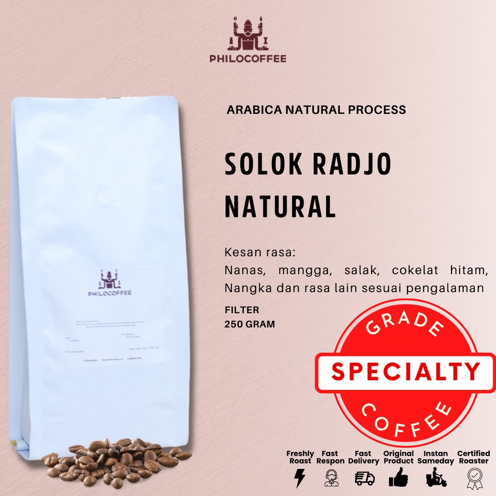 Jual Biji Kopi Arabika Solok Radjo Natural 250g | Shopee Indonesia
