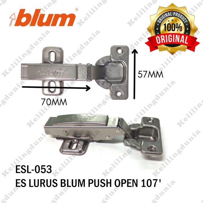 Jual Engs Engsel Sendok Lurus Blum Bcor Push Open 107 Unsprung Hinge ...