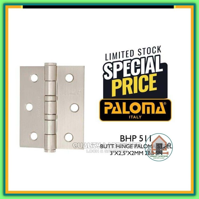 Jual Engsel Jendela Stainless Paloma QHBHP 511 - 3" inch Engsel Pintu ...