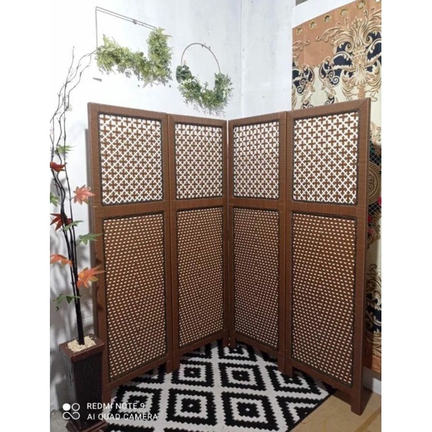 Jual Sketsel Ruangan Rotan Sintetis 4 Panel | Shopee Indonesia