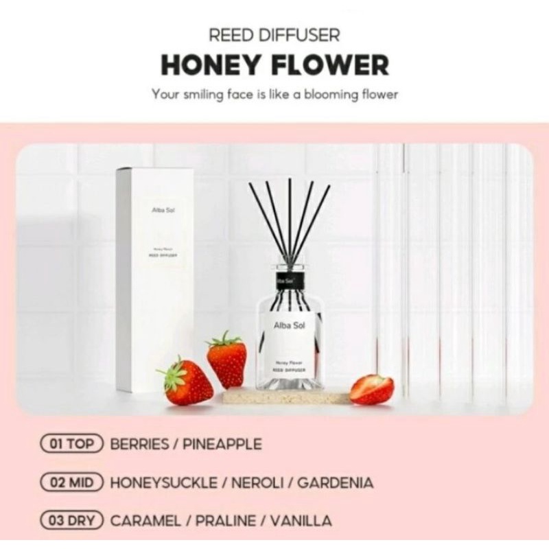 Jual KKV Alba Sol Red Diffuser Pengharum Ruangan Honey Flower Seed ...
