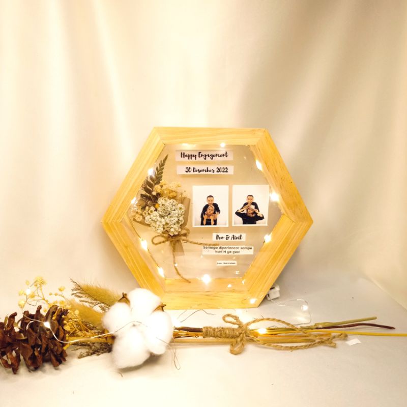 Jual FRAME RUSTIC 3D HEXAGONAL UNTUK WISUDA/ GRADUATION, ULANG TAHUN/ BIRTHDAY, PERNIKAHAN ...