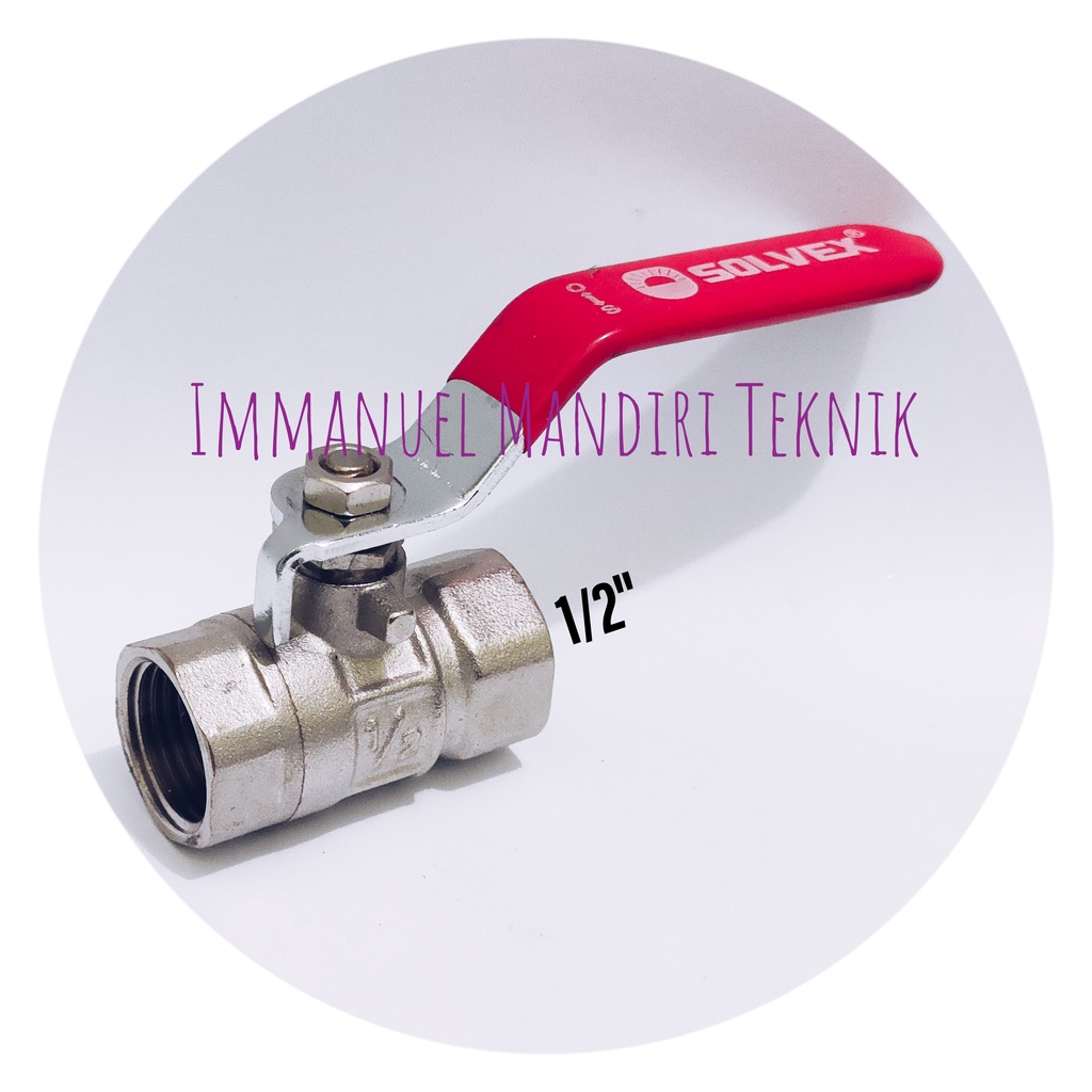 Jual Ball Valve Kuningan 1/2 lapis chrome solvex / Stop Kran 1/2 inch | Shopee Indonesia