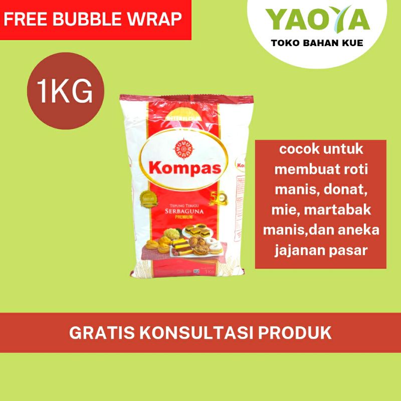 Jual KOMPAS TEPUNG TERIGU SERBAGUNA 1KG | Shopee Indonesia